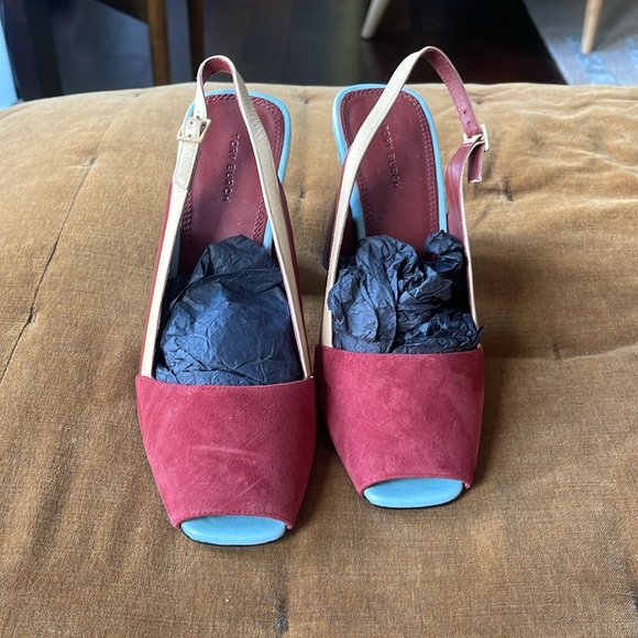 Tory Burch | Shoes | Tory Burch Peep Toe Slingback Sandal | Poshmark